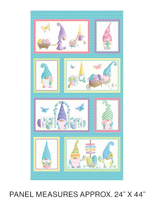 Spring Garden Gnomes - Gnomes Panel Multi – Bits 'n Pieces Quilt Shop