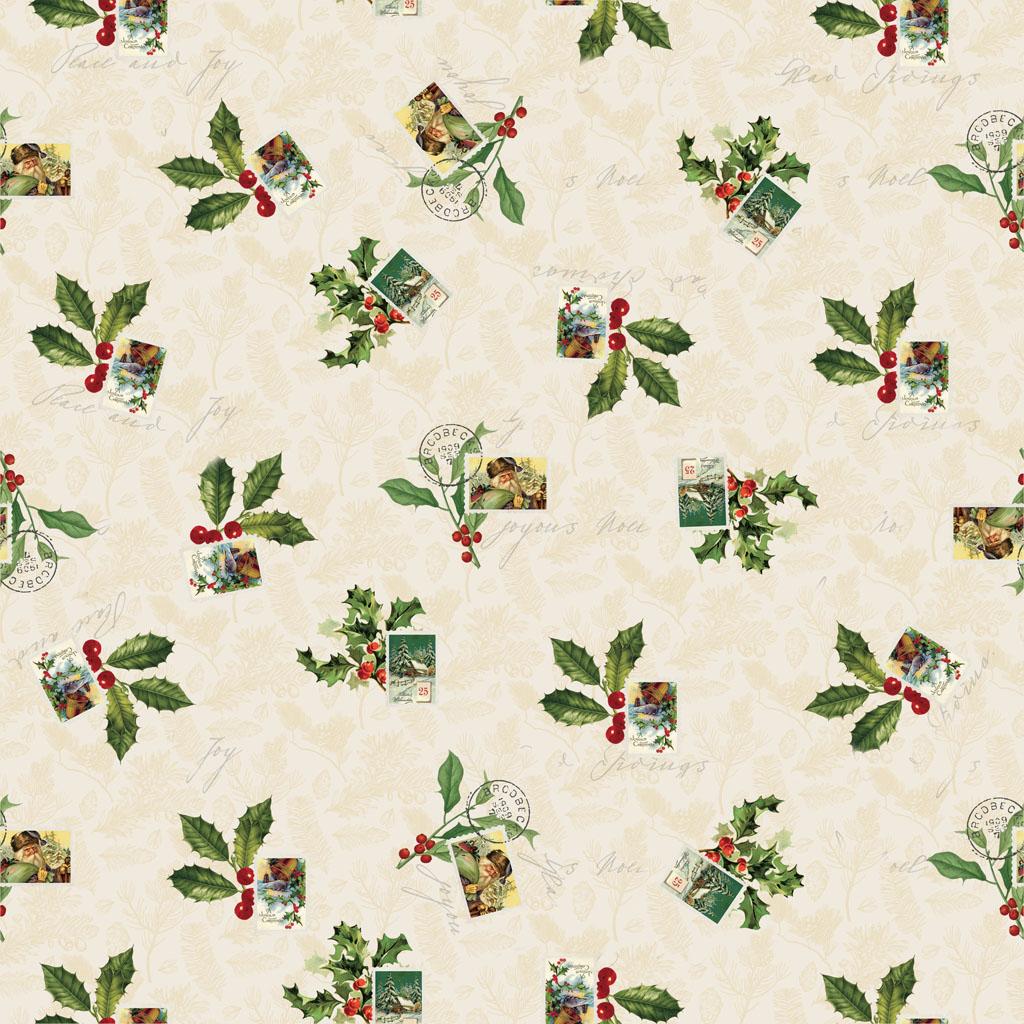 Holiday Nostalgia Holly Stamps - Cream – Bits 'n Pieces Quilt Shop