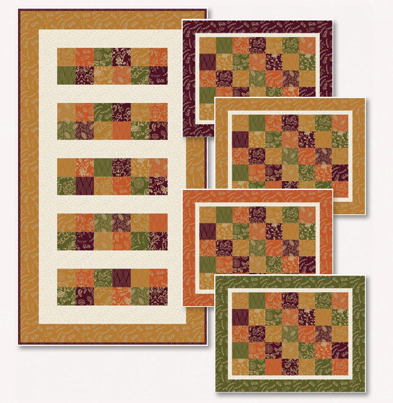 Memento Table Runner and Placemat Quilt Kit – Bits 'n Pieces Quilt Shop