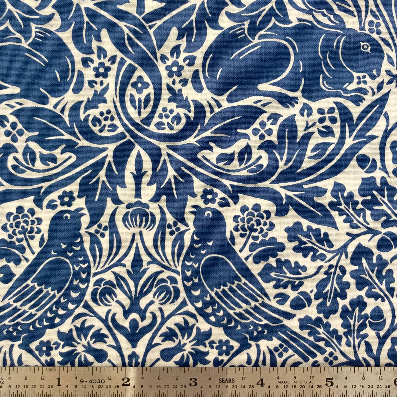 Morris & Co Wandle Brer Rabbit - Blue – Bits 'n Pieces Quilt Shop
