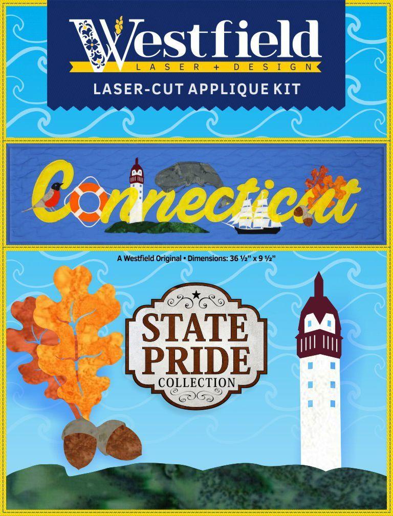 State Pride Laser Cut Applique Kit - Connecticut – Bits 'n Pieces Quilt ...