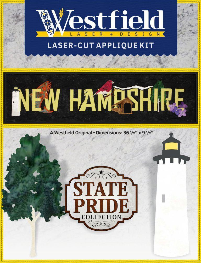 State Pride Laser Cut Applique Kit - New Hampshire – Bits 'n Pieces ...