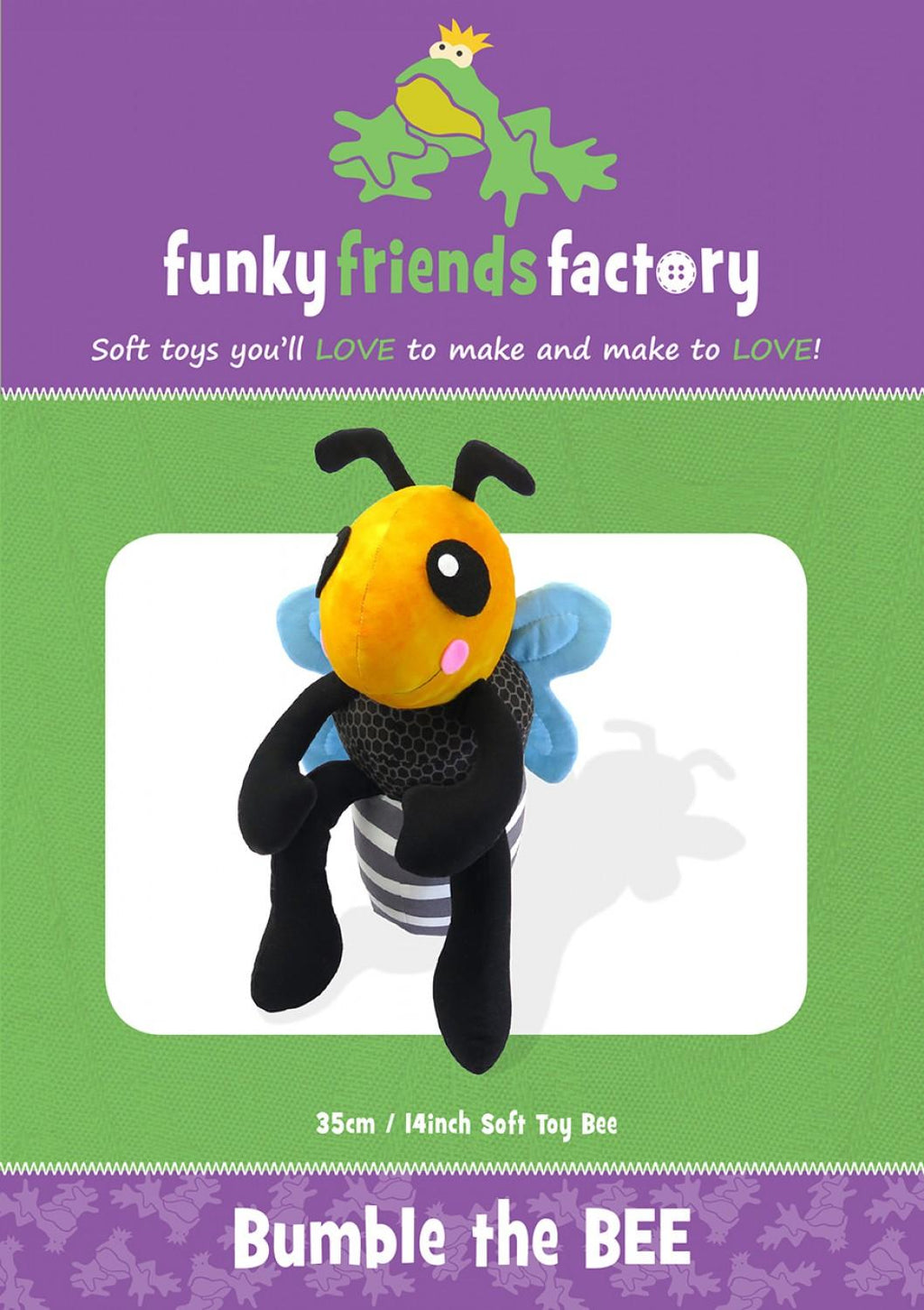 Funky Friends Factory - Bumble the Bee – Bits 'n Pieces Quilt Shop