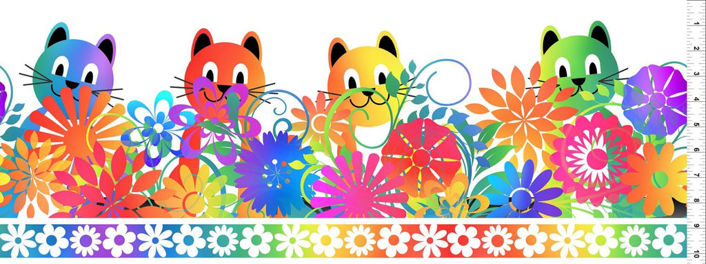 PAWsitivity Border - White – Bits 'n Pieces Quilt Shop